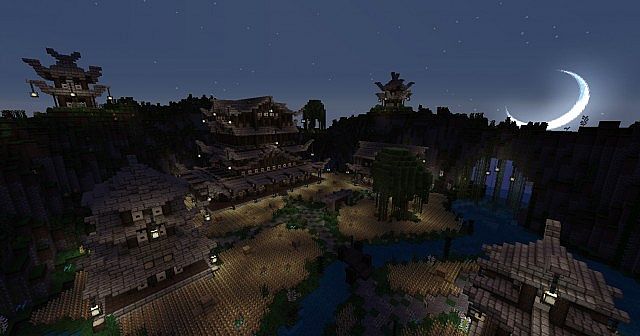 Asian Styled Spawn Minecraft Map