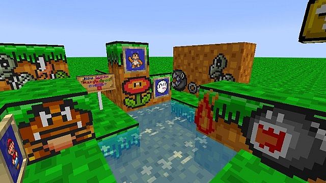 New Super Mario Bros Blocky Minecraft Map