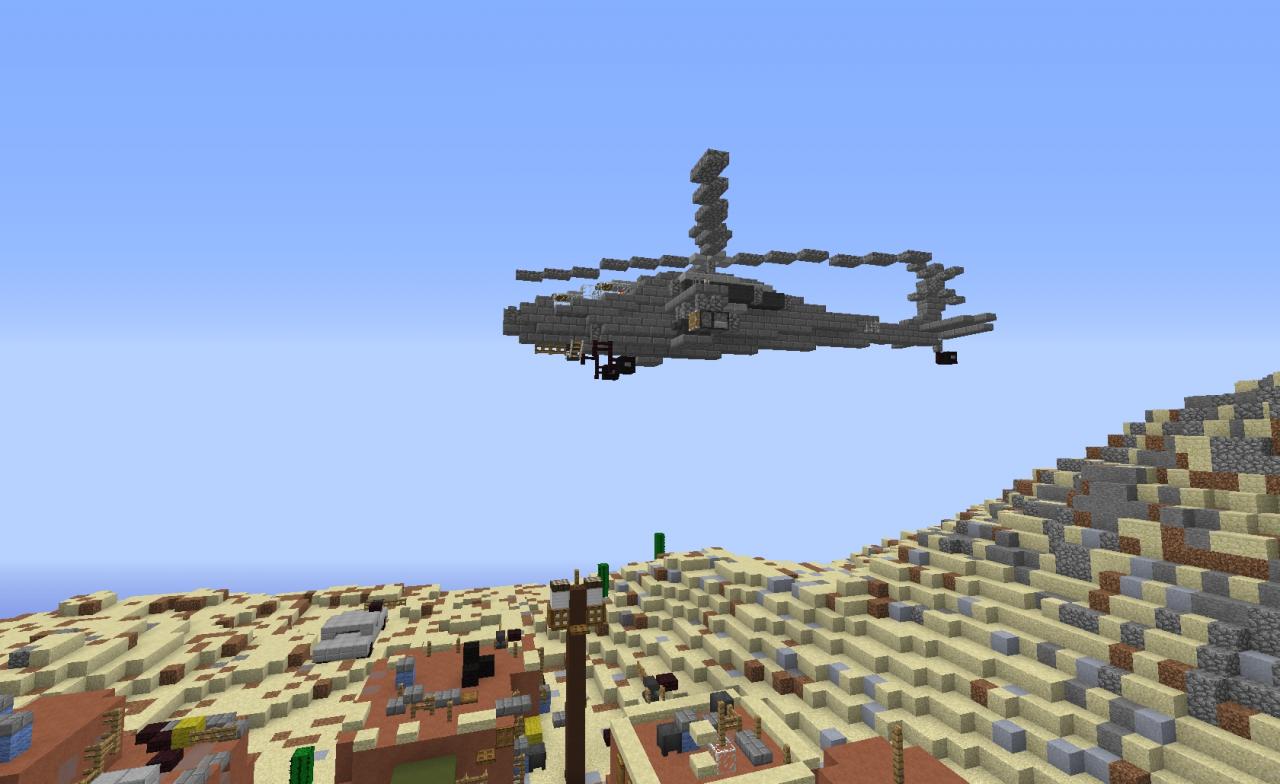 AH-64 Apache Helicopter Minecraft Map