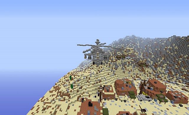 AH-64 Apache Helicopter Minecraft Map
