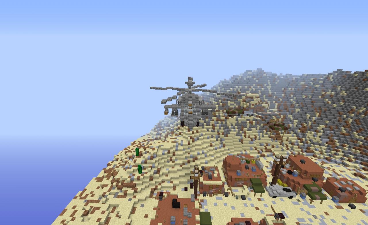 AH-64 Apache Helicopter Minecraft Map