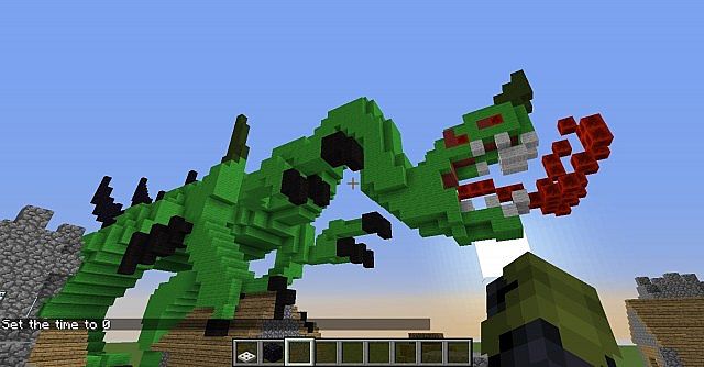 Kaiju- thingy Destroying a Village ._. Minecraft Map