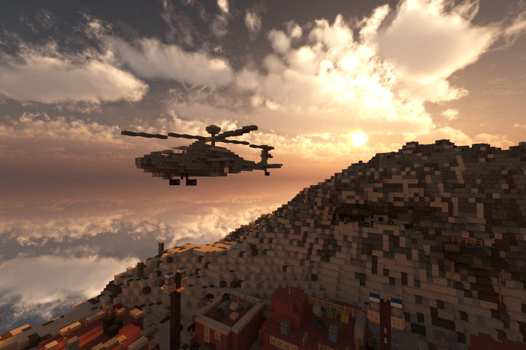 AH-64 Apache Helicopter Minecraft Map