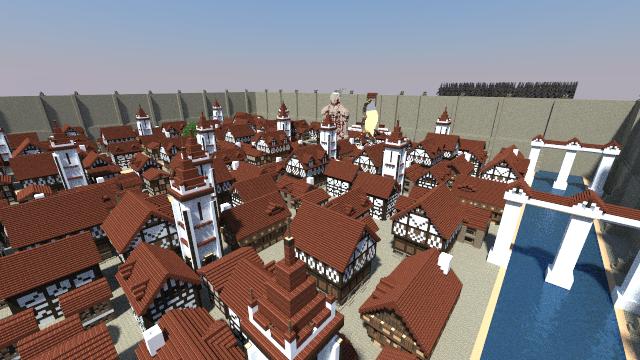 Shingeki No Kyojin shiganshina project(Download!) Minecraft Map