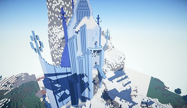 Elsa's Ice Castle + Arendelle Castle! Minecraft Map