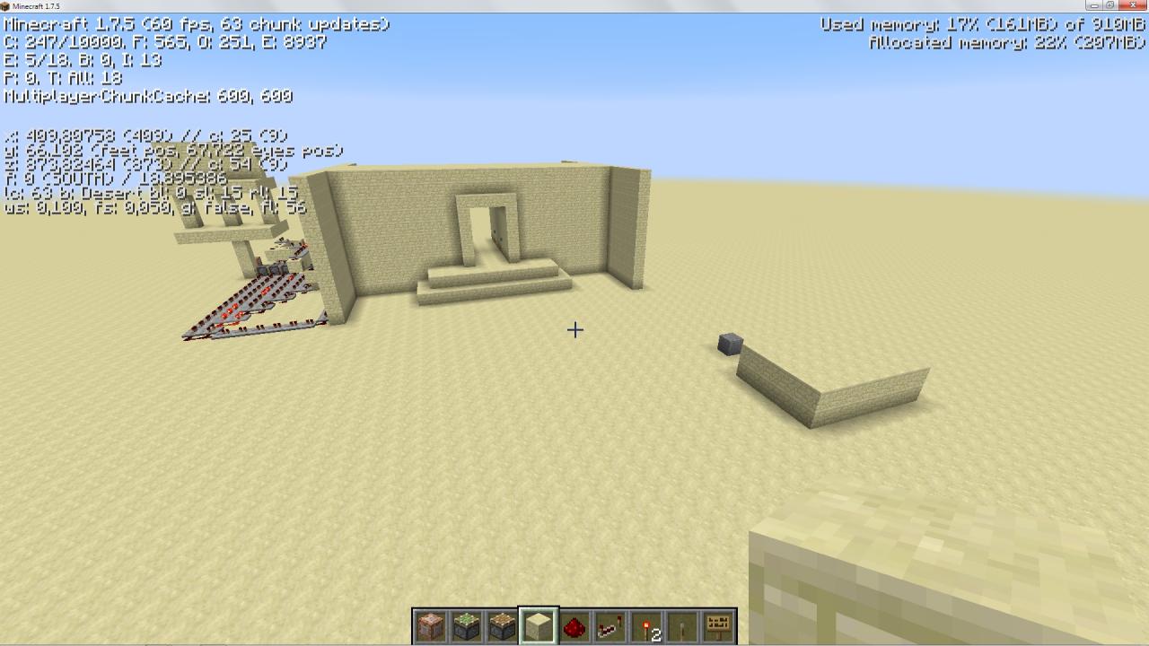 Redstone Wall Door Minecraft Map