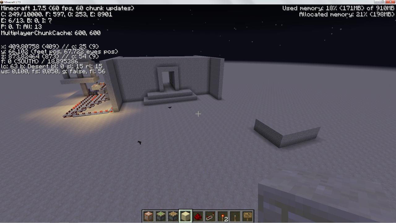 Redstone Wall Door Minecraft Map