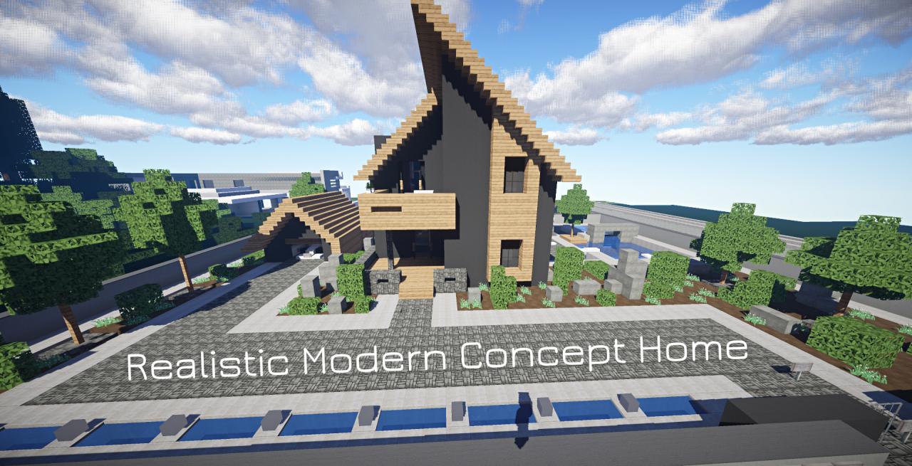 I Realistic Modern Concept Home I Showcase by Keralis I WoK I Minecraft Map