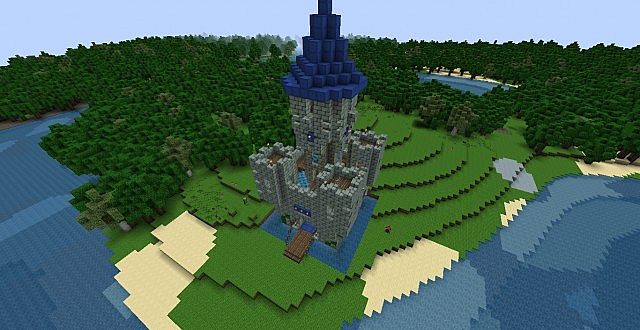 Small Blue Castle (now with download) Minecraft Map