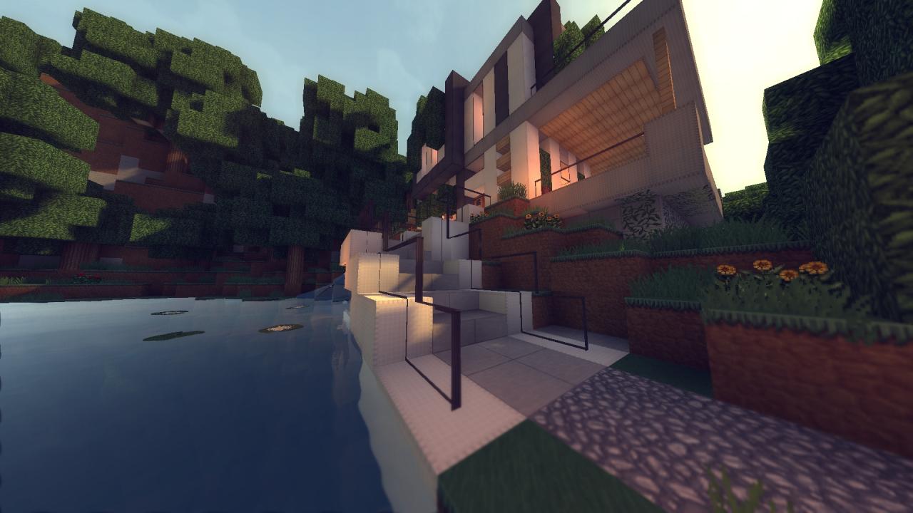 Modern Cliffside House Minecraft Map