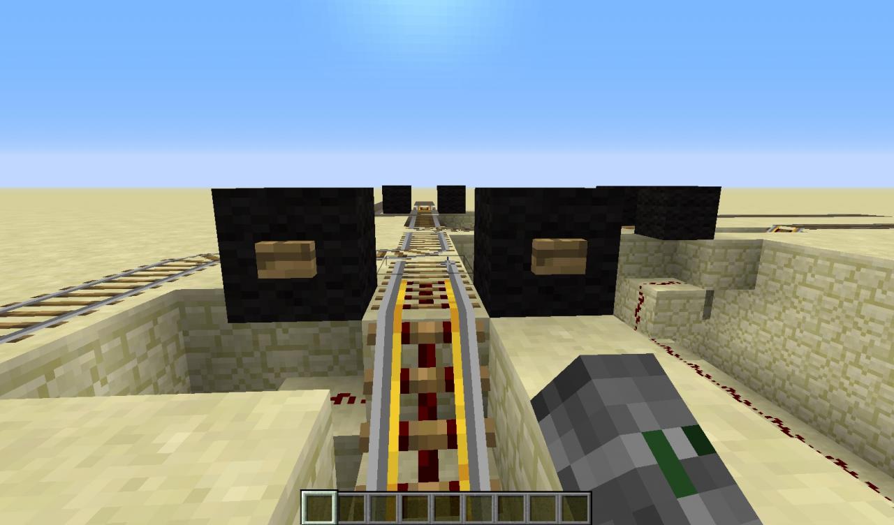 Three way Minecart Intersection Minecraft Map