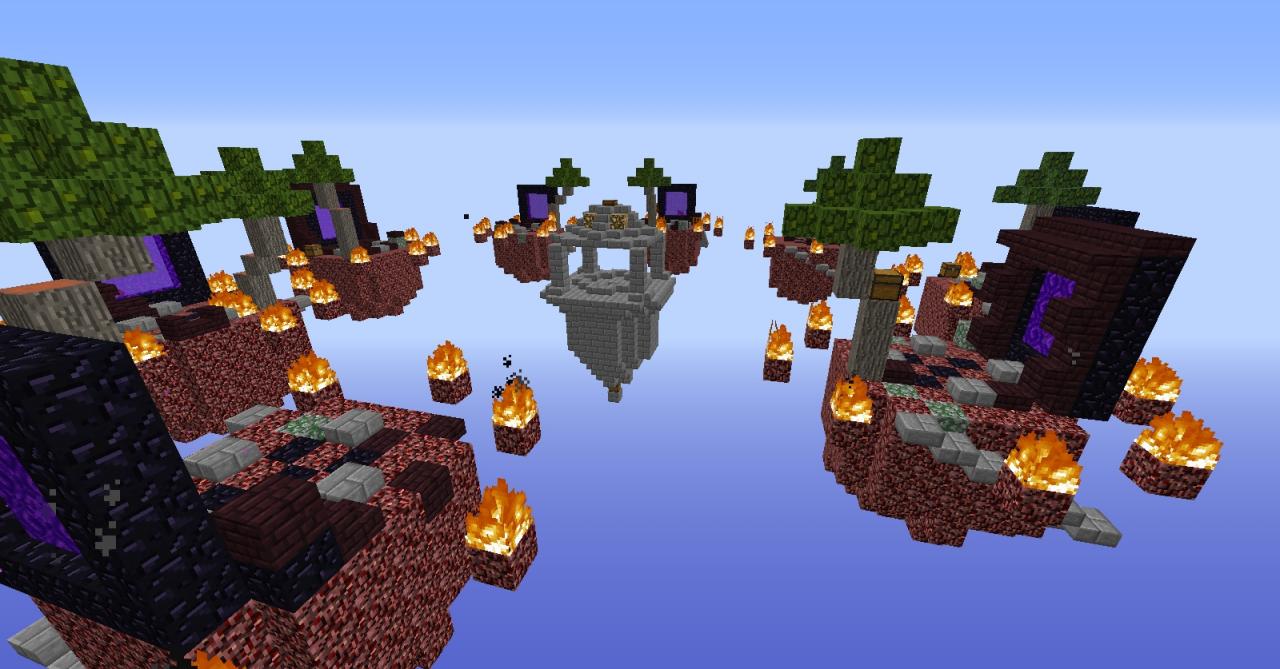 Skywars map: Flames Minecraft Map