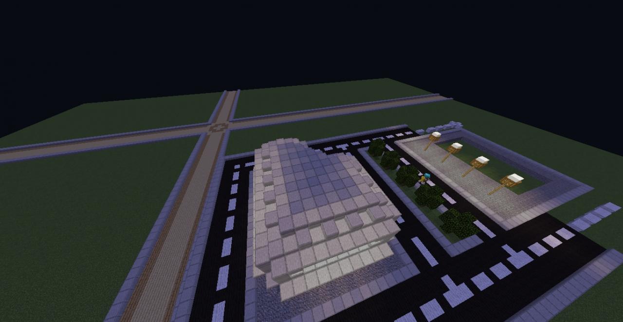 My first real attempt for modern build Minecraft Map