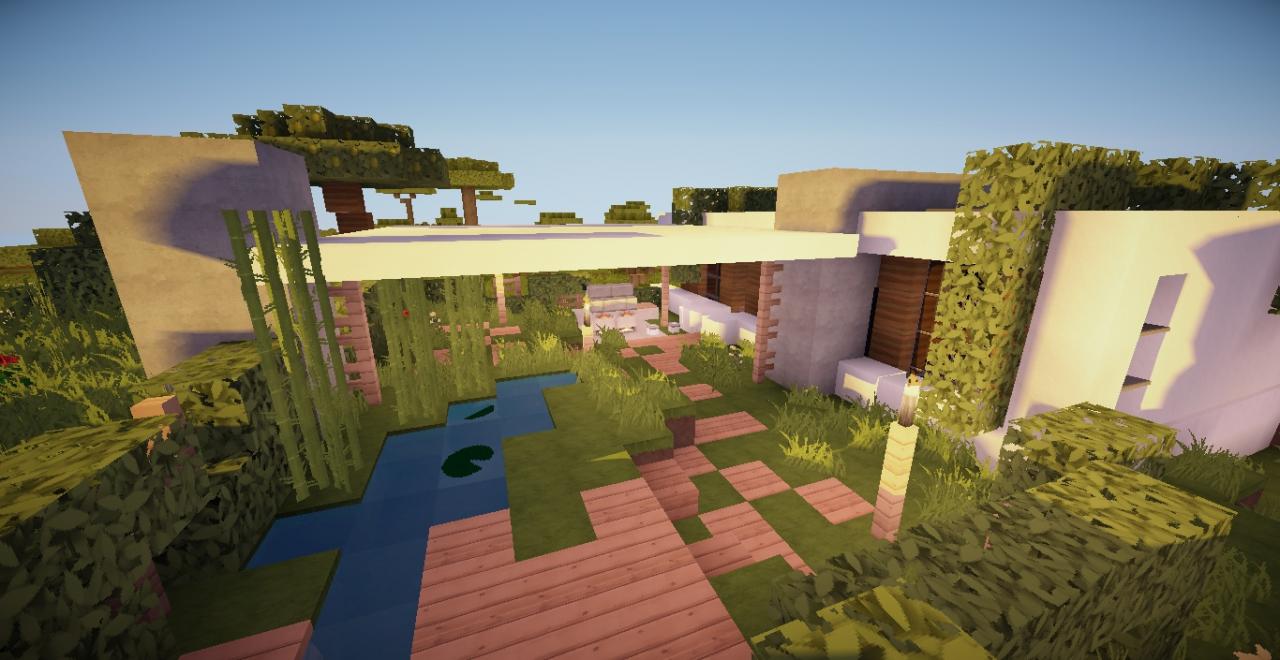 Natura | An organic modern home Minecraft Map