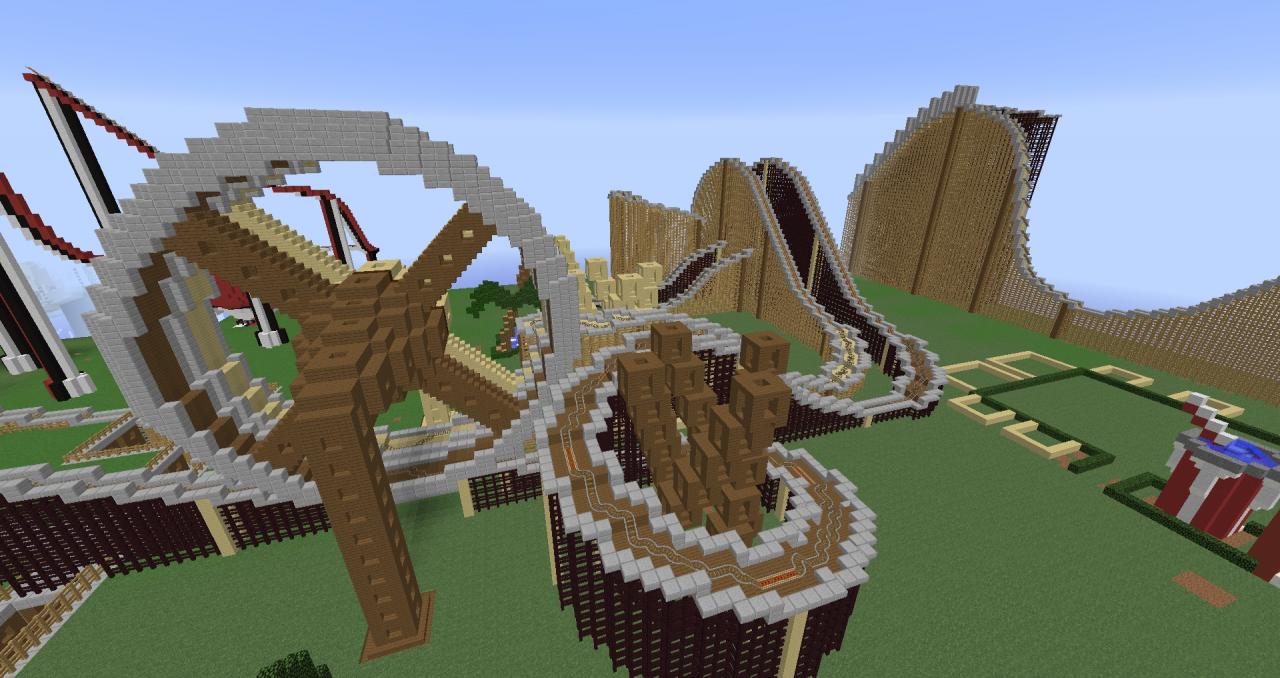 Minecraft Roller Coaster - The Race (Dark Side) Minecraft Map