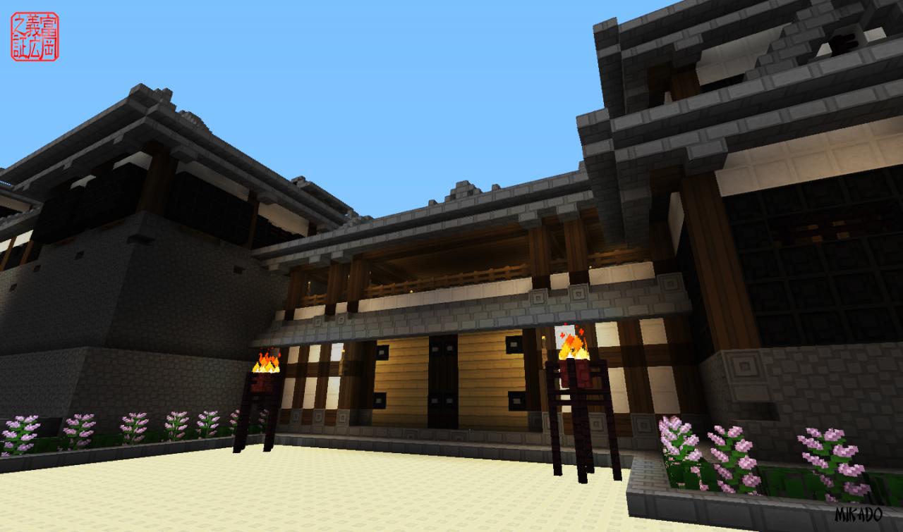 Hatsumoto-Jō, a Japanese castle. Minecraft Map