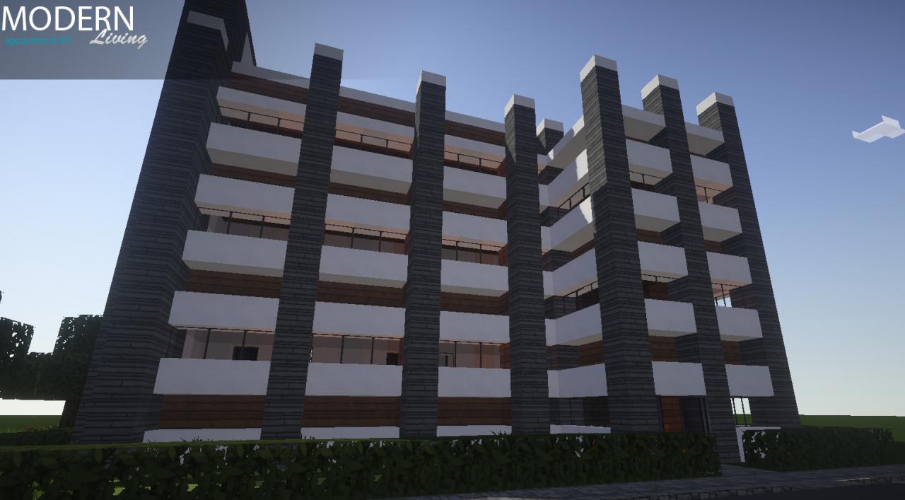 Modern Creative build - Small Appartment block Minecraft Map