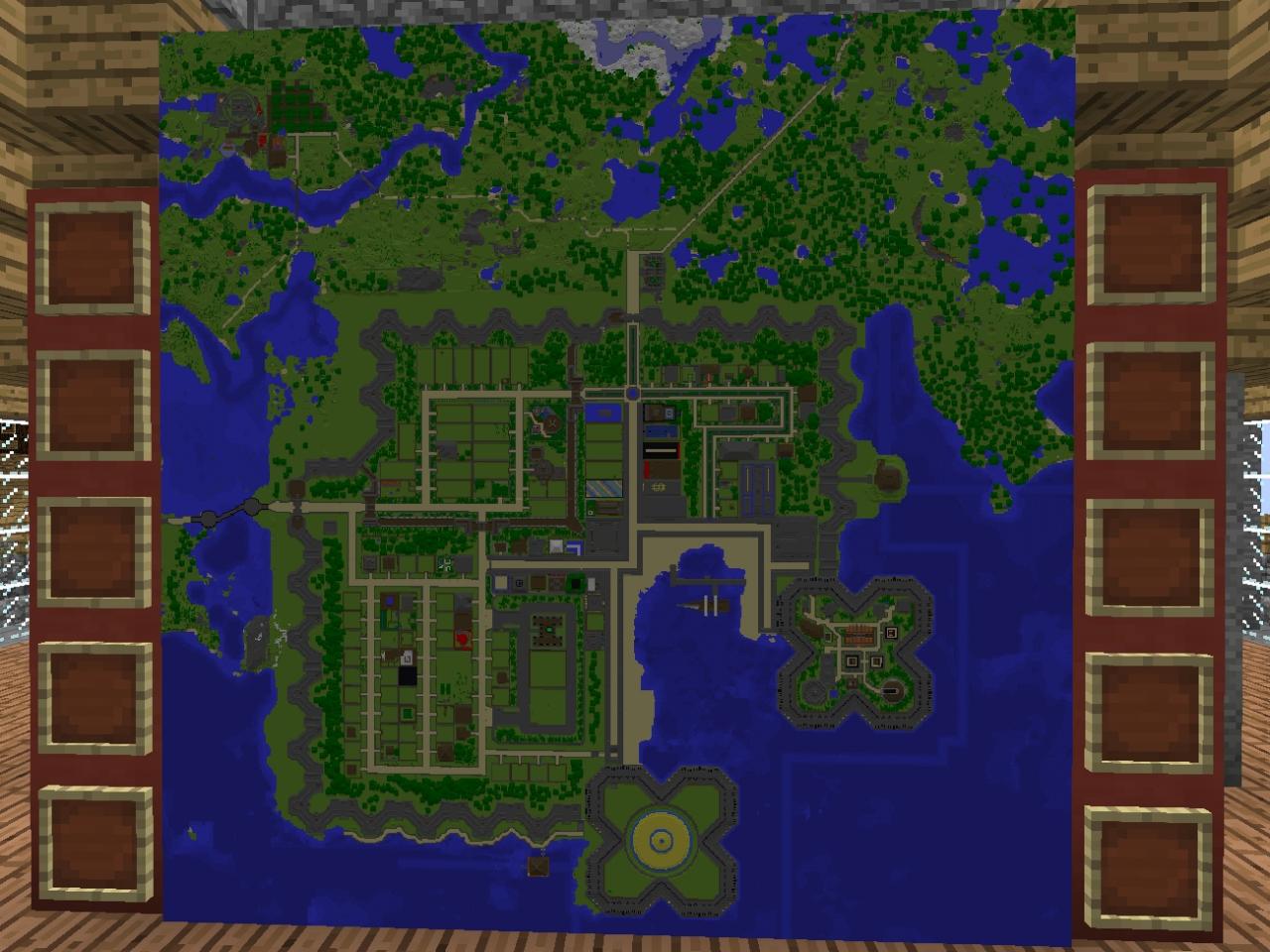 Maps of Eris, FightCraft's spawn town. Minecraft Map
