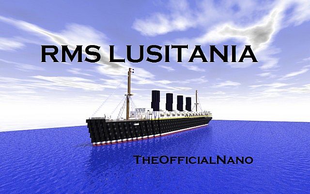 RMS Lusitania (Late livery) Minecraft Map