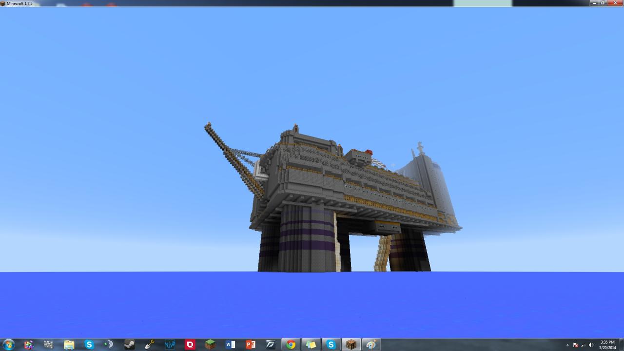 Oil Rig for possible Zambie Survival server Minecraft Map