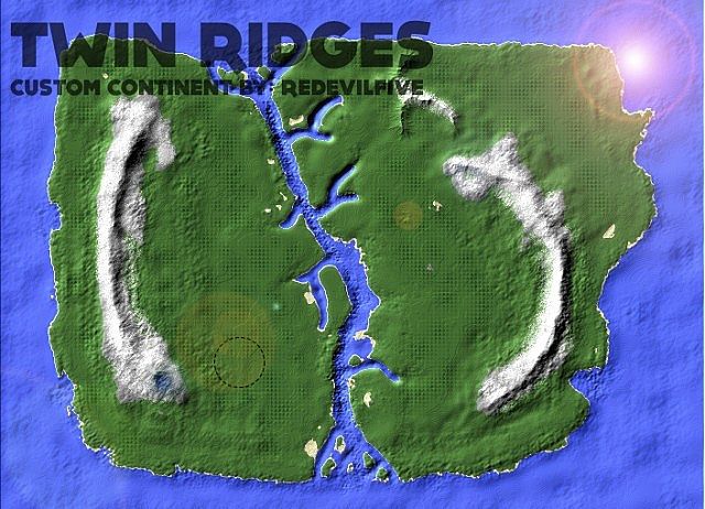Twin Ridges ~ Custom Continent ~ Redevilfive Minecraft Map