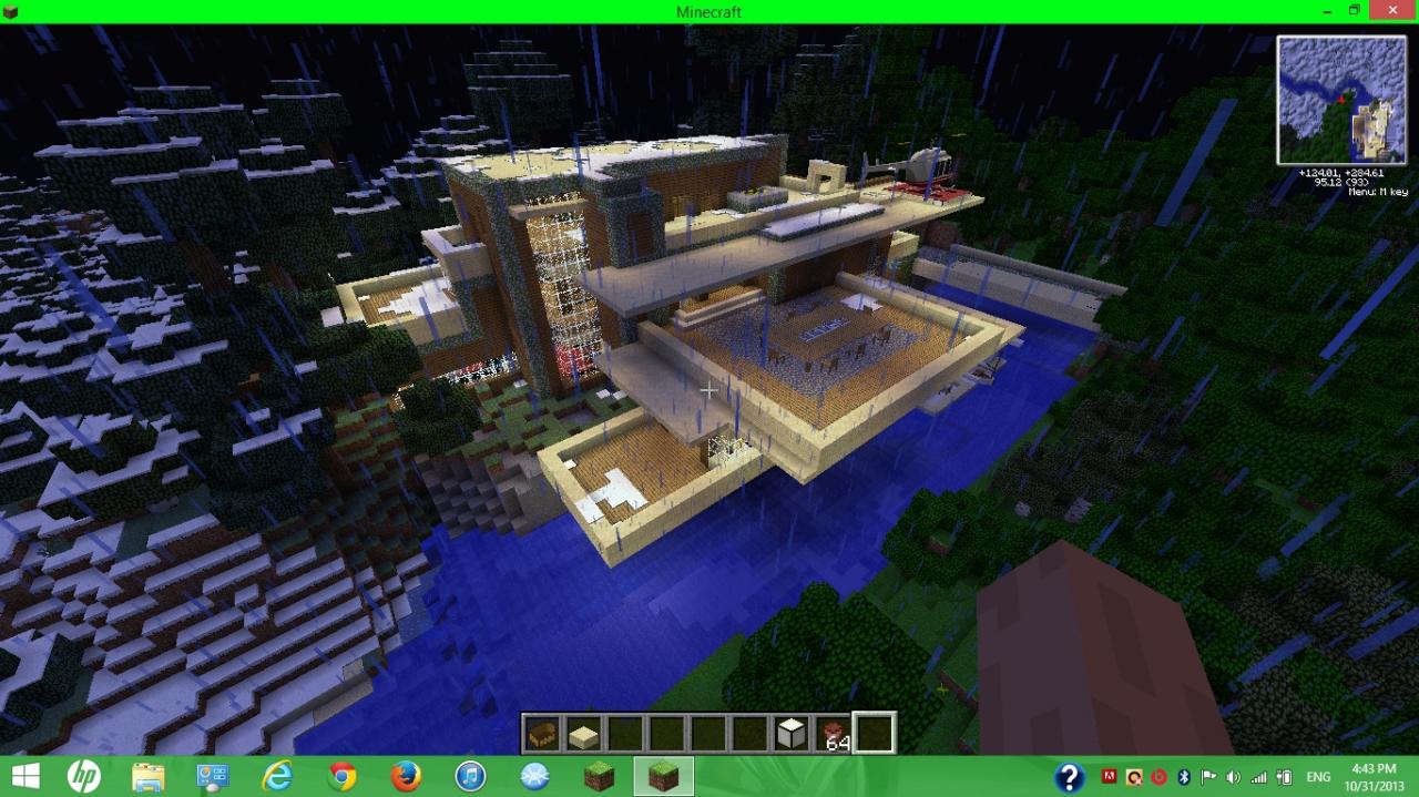 Waterfall House Minecraft Map