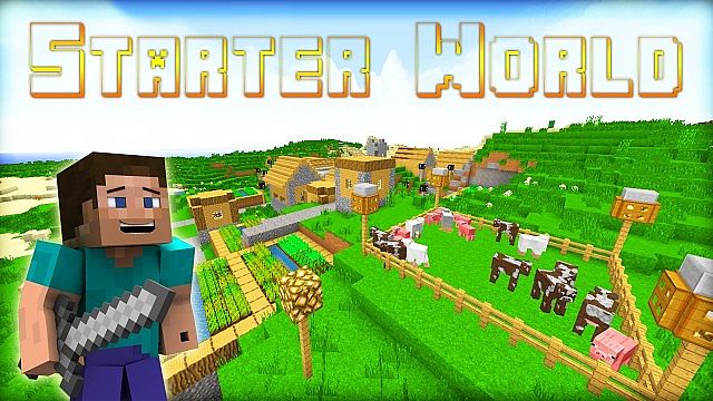 Minecraft World for Noobs! Start with Awesome Supplies & a Village ...