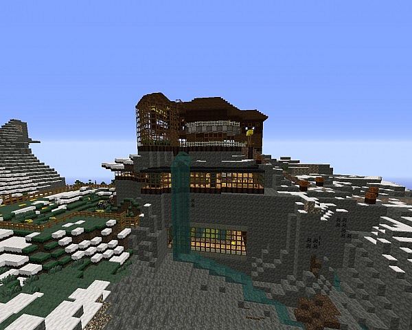 Mountain house Minecraft Map