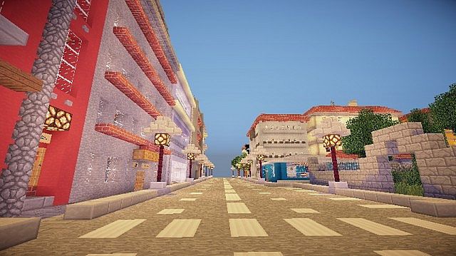 A Glimpse Of A Town Minecraft Map