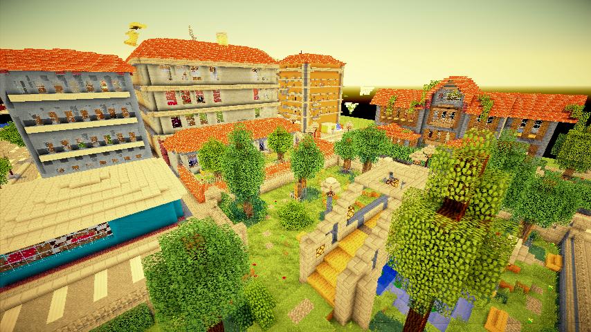 A Glimpse Of A Town Minecraft Map
