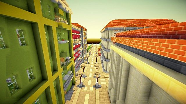 A Glimpse Of A Town Minecraft Map