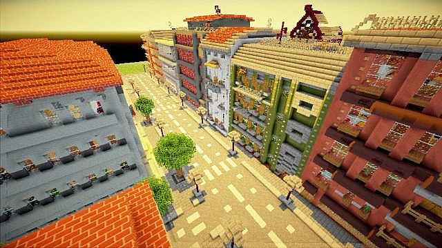 A Glimpse Of A Town Minecraft Map