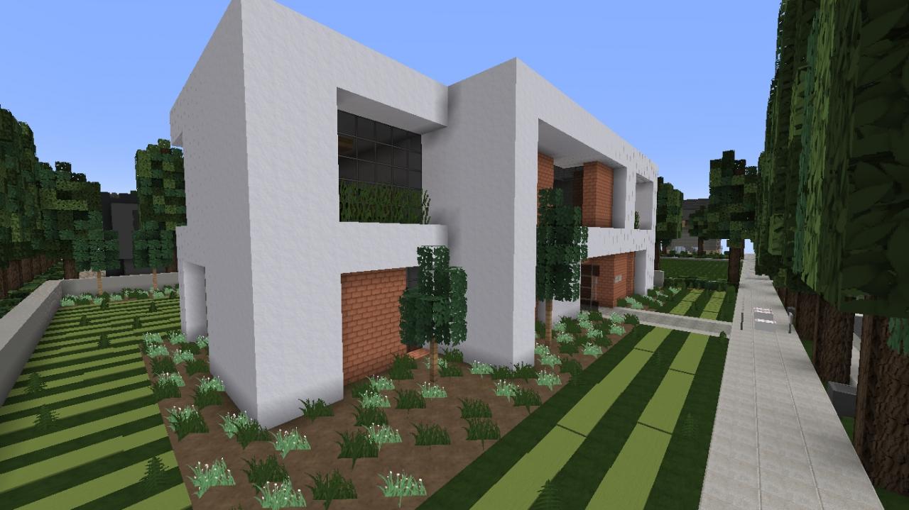 Brick - Contemporary minimal house Minecraft Map