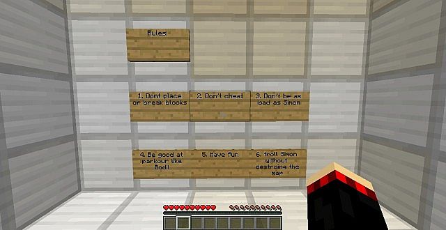 Anti Gravity mod parkour Minecraft Map