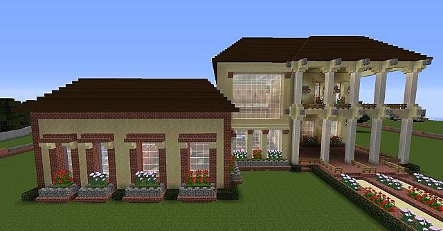 Greek revival plantation house Minecraft Map
