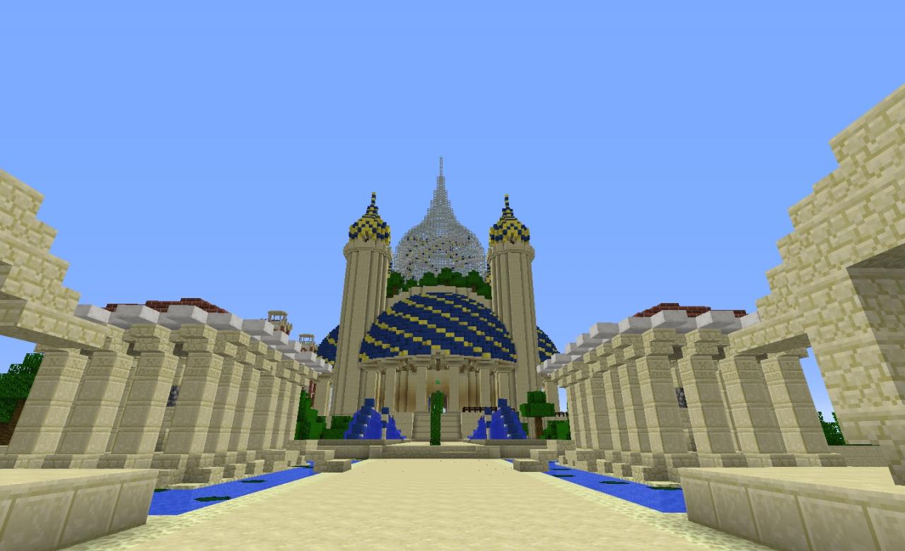 main building of a big arabian city in construction Minecraft Map
