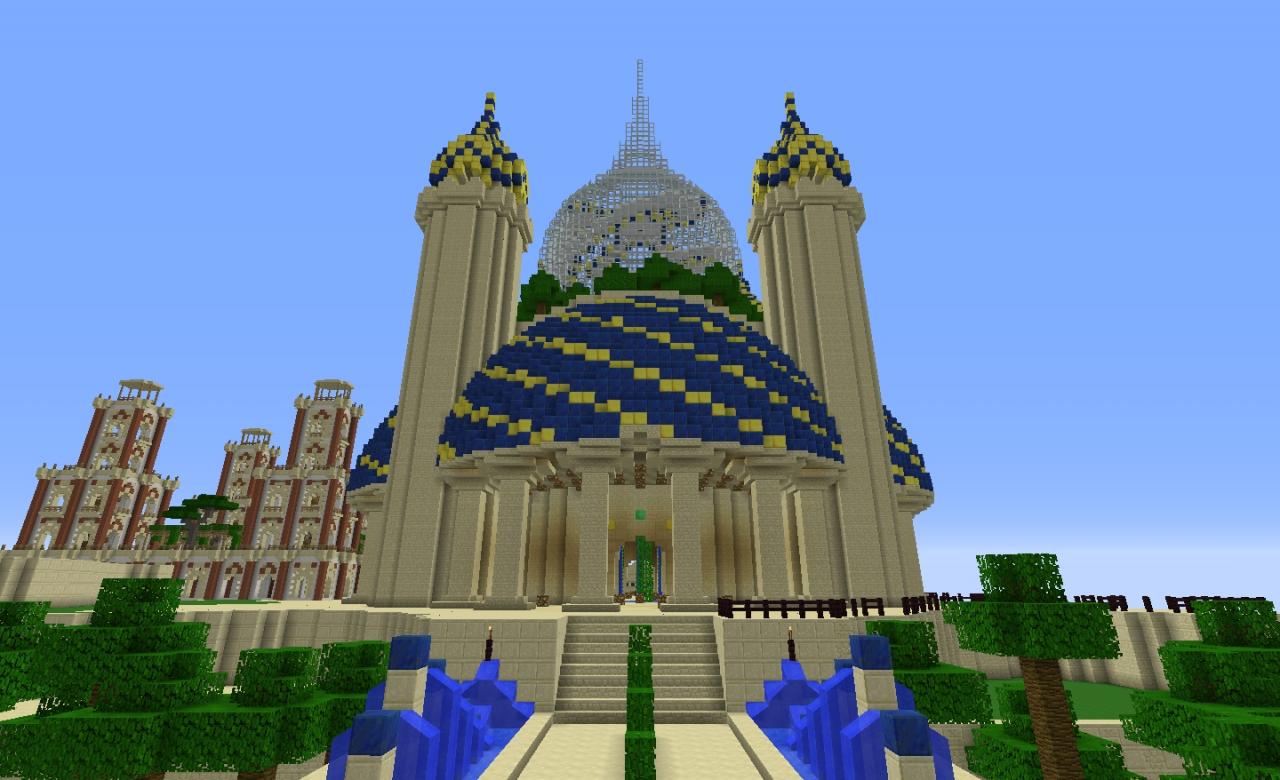 main building of a big arabian city in construction Minecraft Map