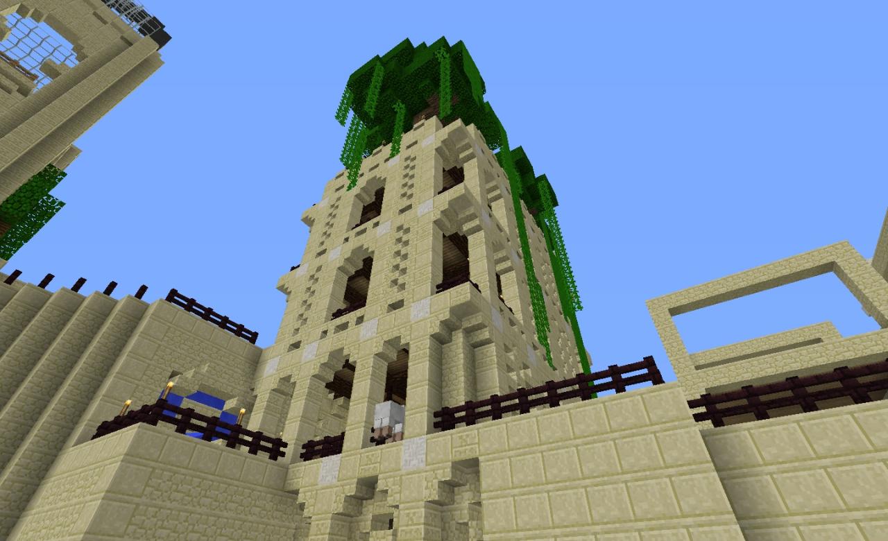 some arabian building in a big city in construction Minecraft Map