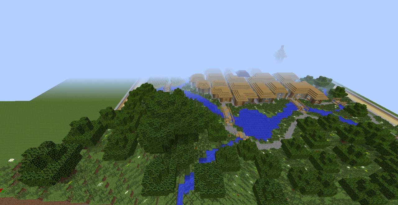 Town on a Creative Server Plot! Minecraft Map