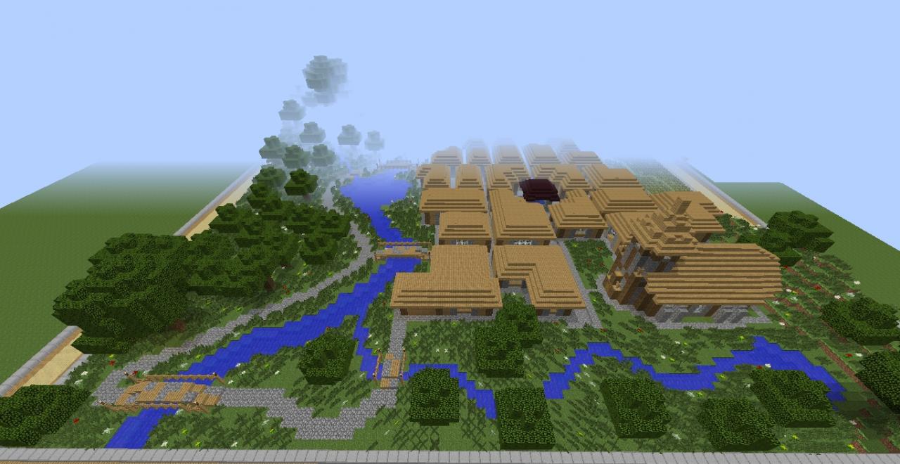 Town on a Creative Server Plot! Minecraft Map