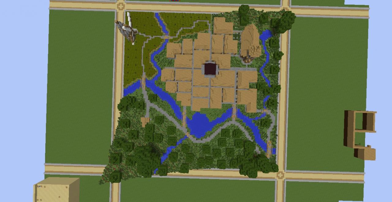 Town on a Creative Server Plot! Minecraft Map