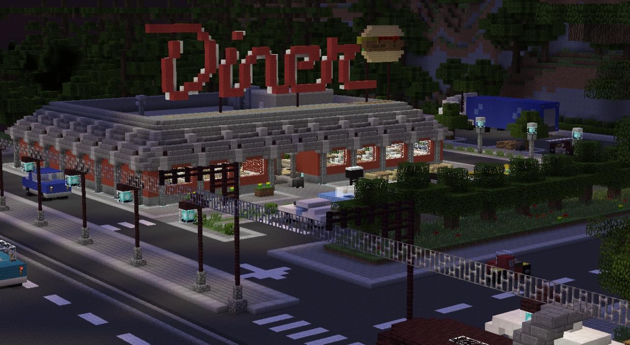 American Diner Modern Style Minecraft Map
