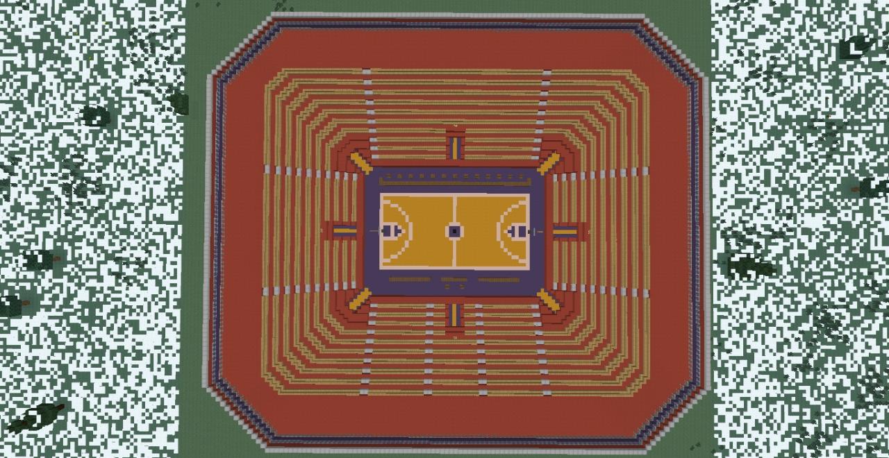 Basketball Stadium In Minecraft Minecraft Map