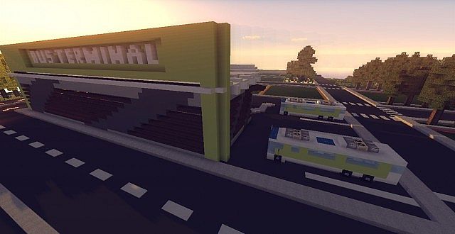 Modern Bus Terminal Minecraft Map