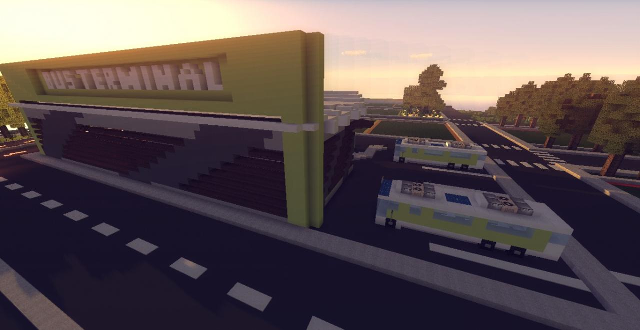 Modern Bus Terminal Minecraft Map