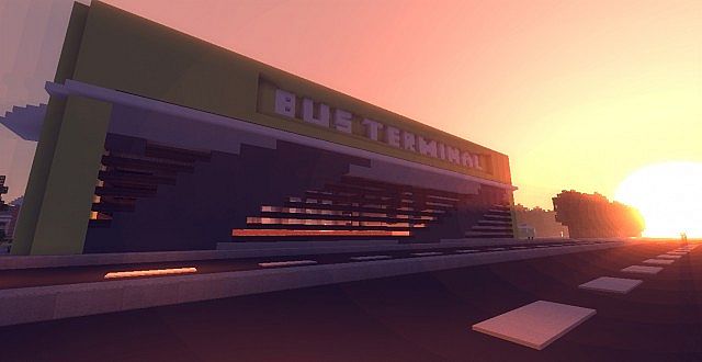 Modern Bus Terminal Minecraft Map