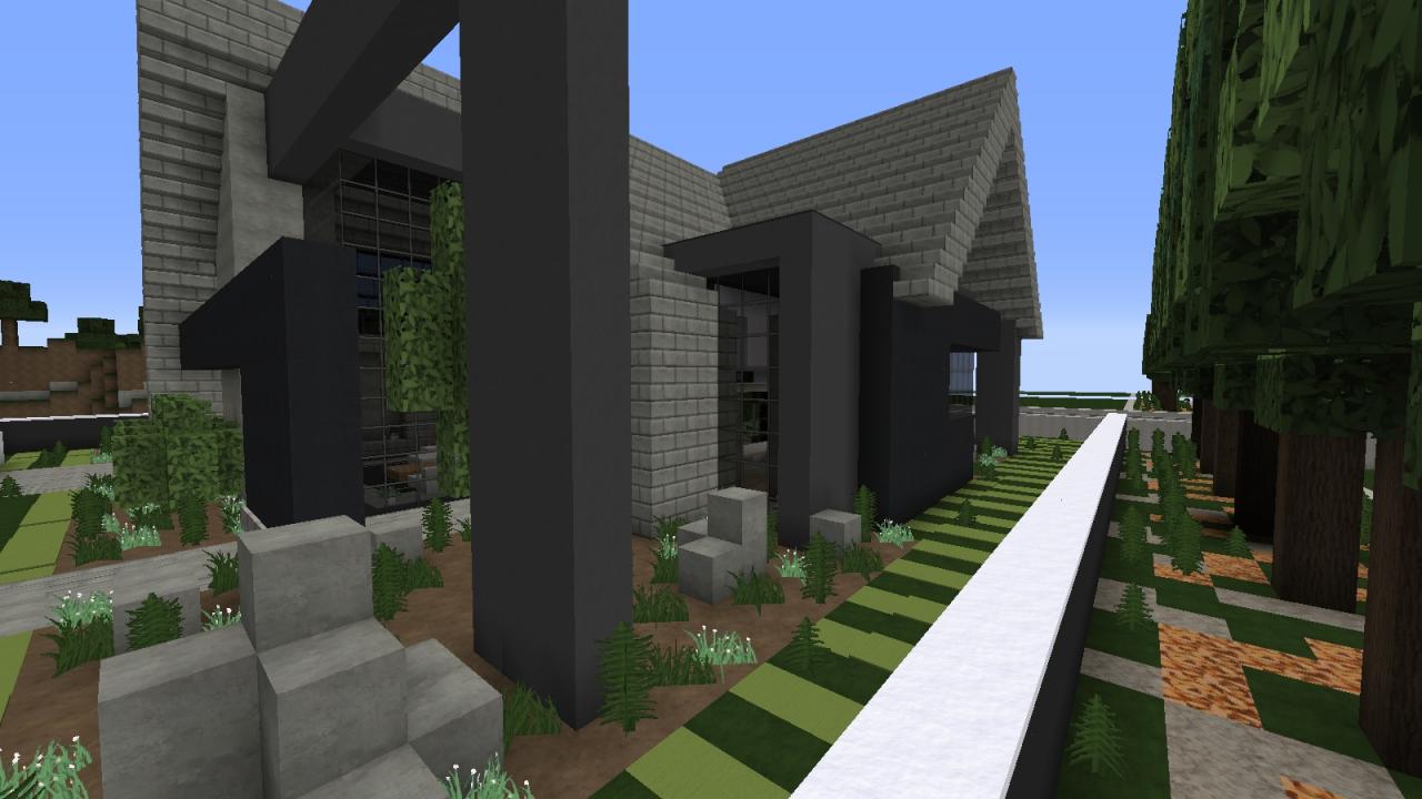 Grey - Contemporary house on WOK Minecraft Map