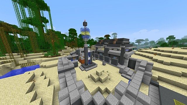 (SPACE THEME) PlanetSide 2 facility in Minecraft Minecraft Map