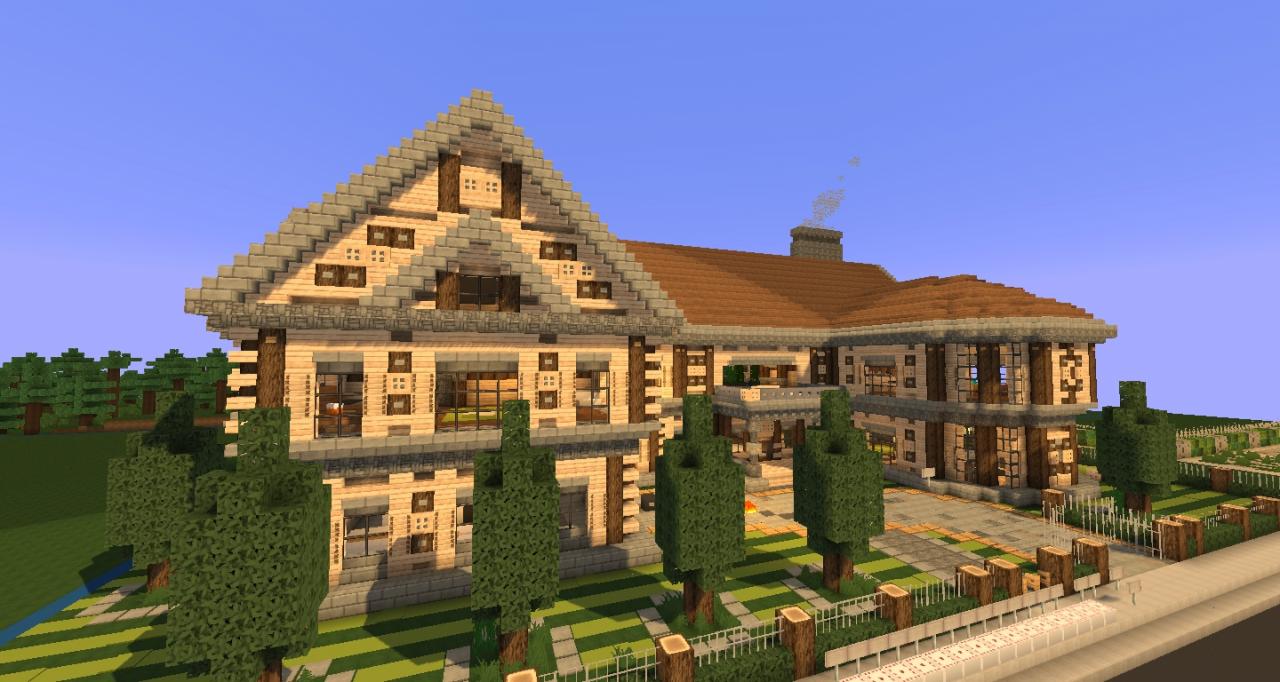 Wooden Traditional Mansion Minecraft Map