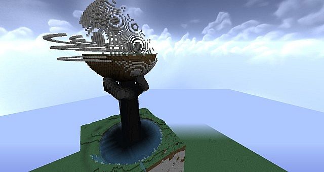 Livable giant trophy cup (Sci-Fi Tower) Minecraft Map